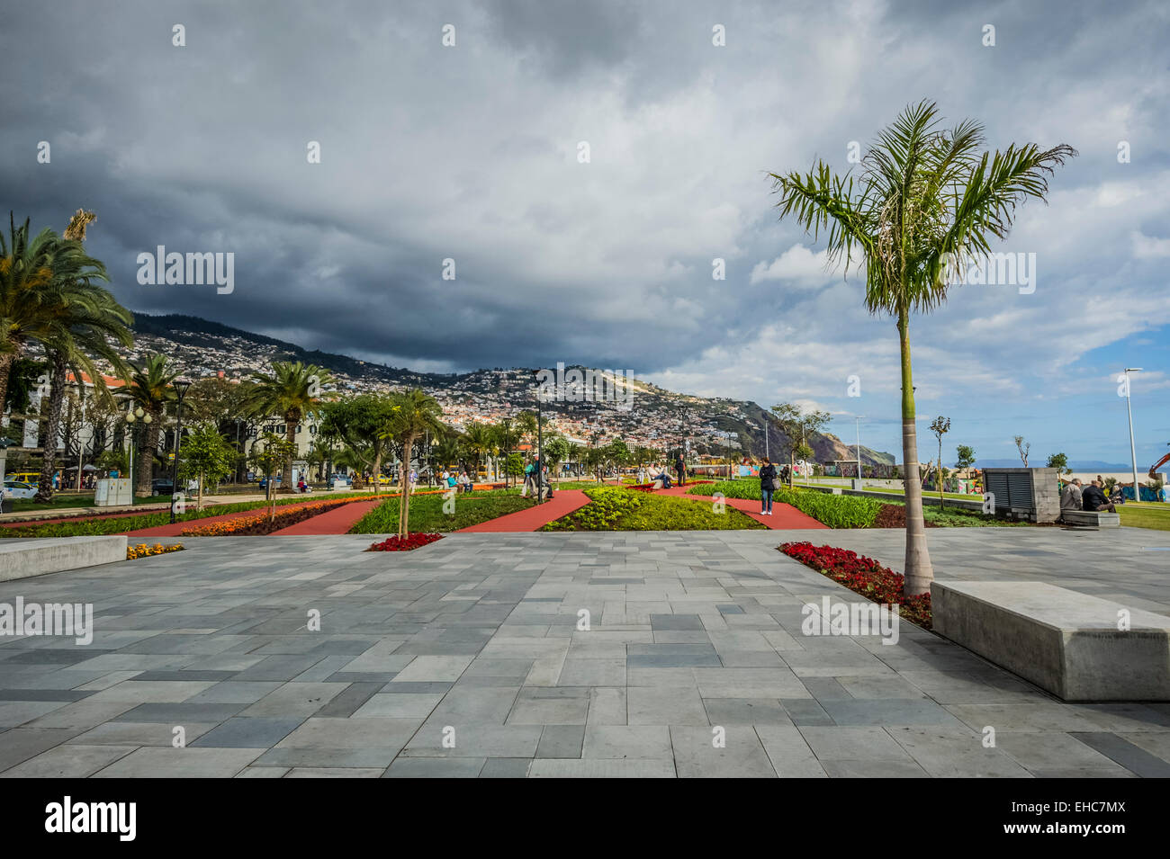 Island of Madeira, street scenes on Funchal's promenade Stock Photo - Alamy