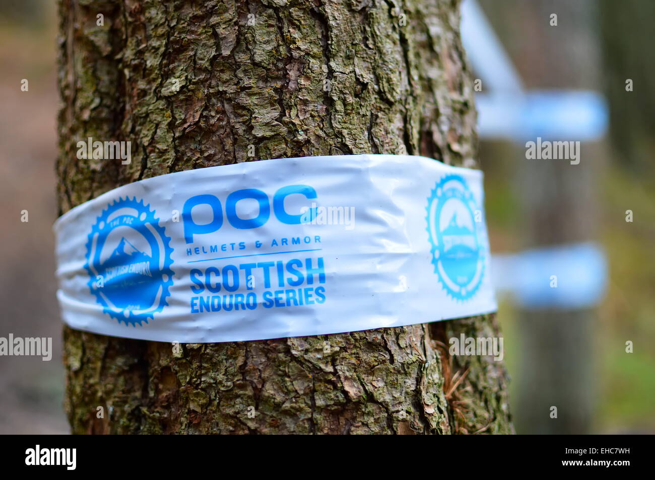 Race marking tape for the POC Scottish Enduro in Innerleithen, Scottish ...