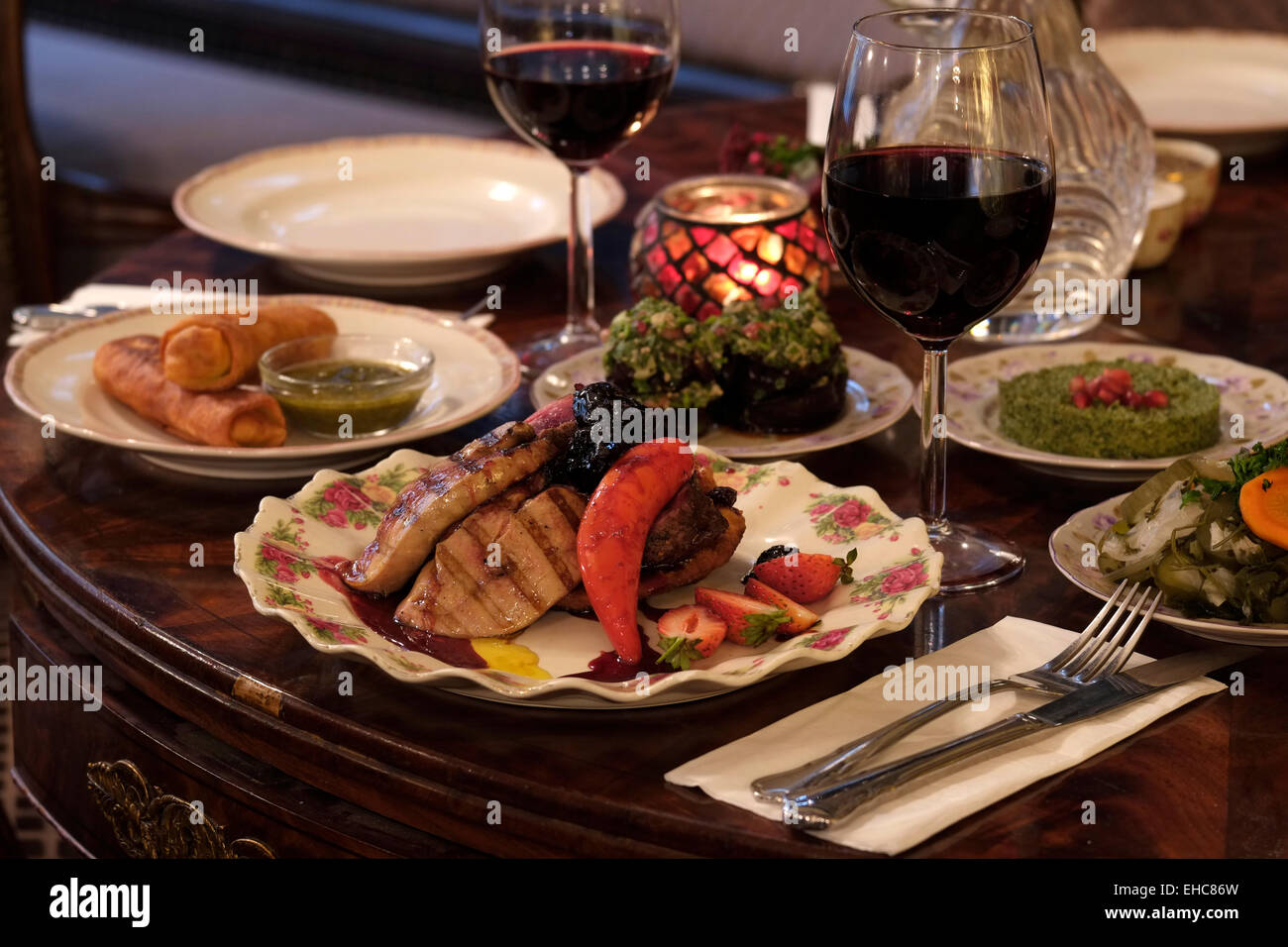 Traditional Georgian cuisine Republic of Georgia Stock Photo - Alamy