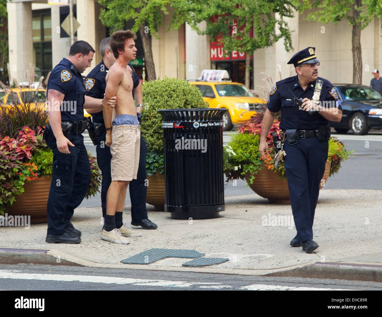 A shirtless man is kicked out of Lincoln Center and then arrested ...