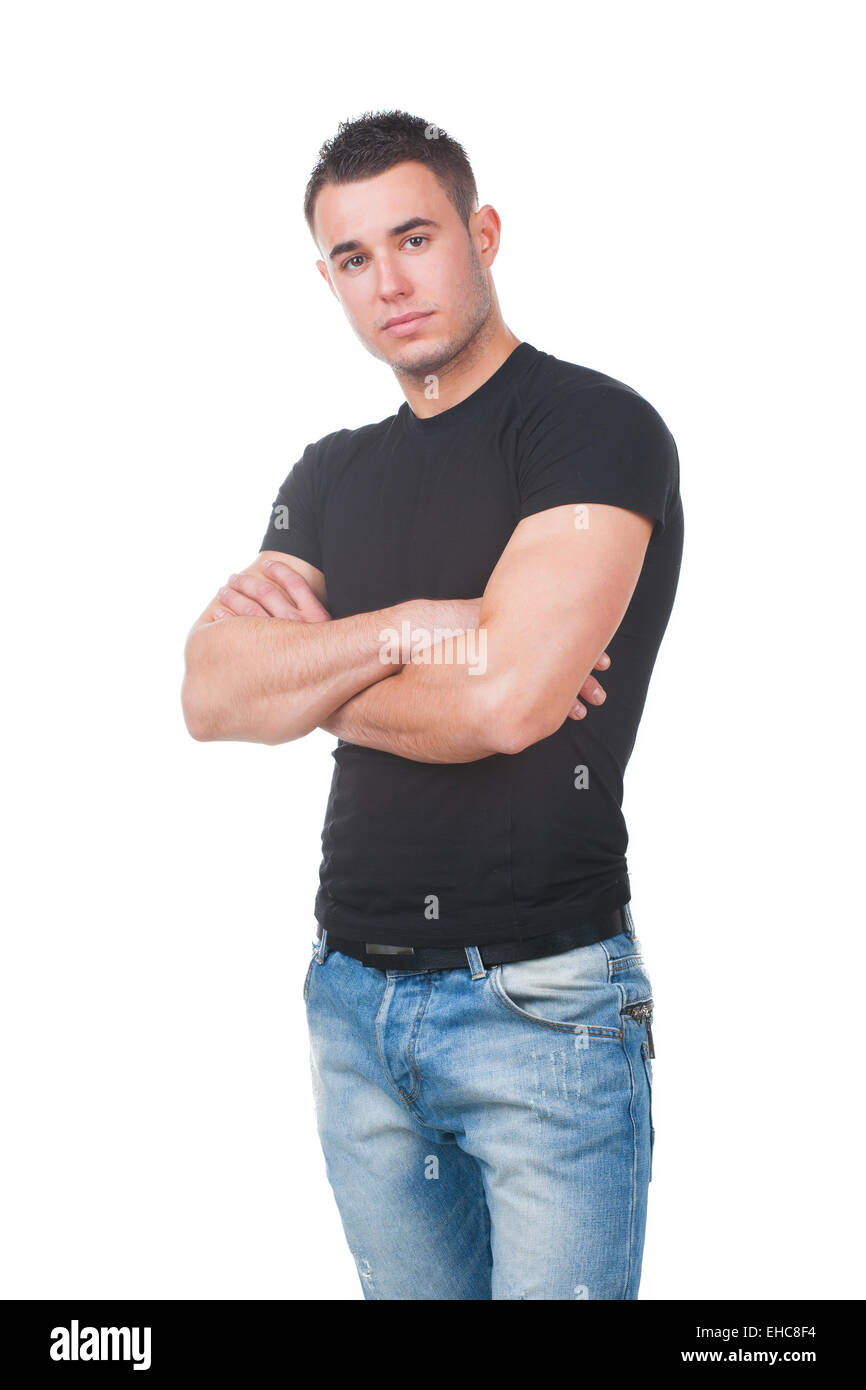Studio relaxed young hispanic man hi-res stock photography and images ...
