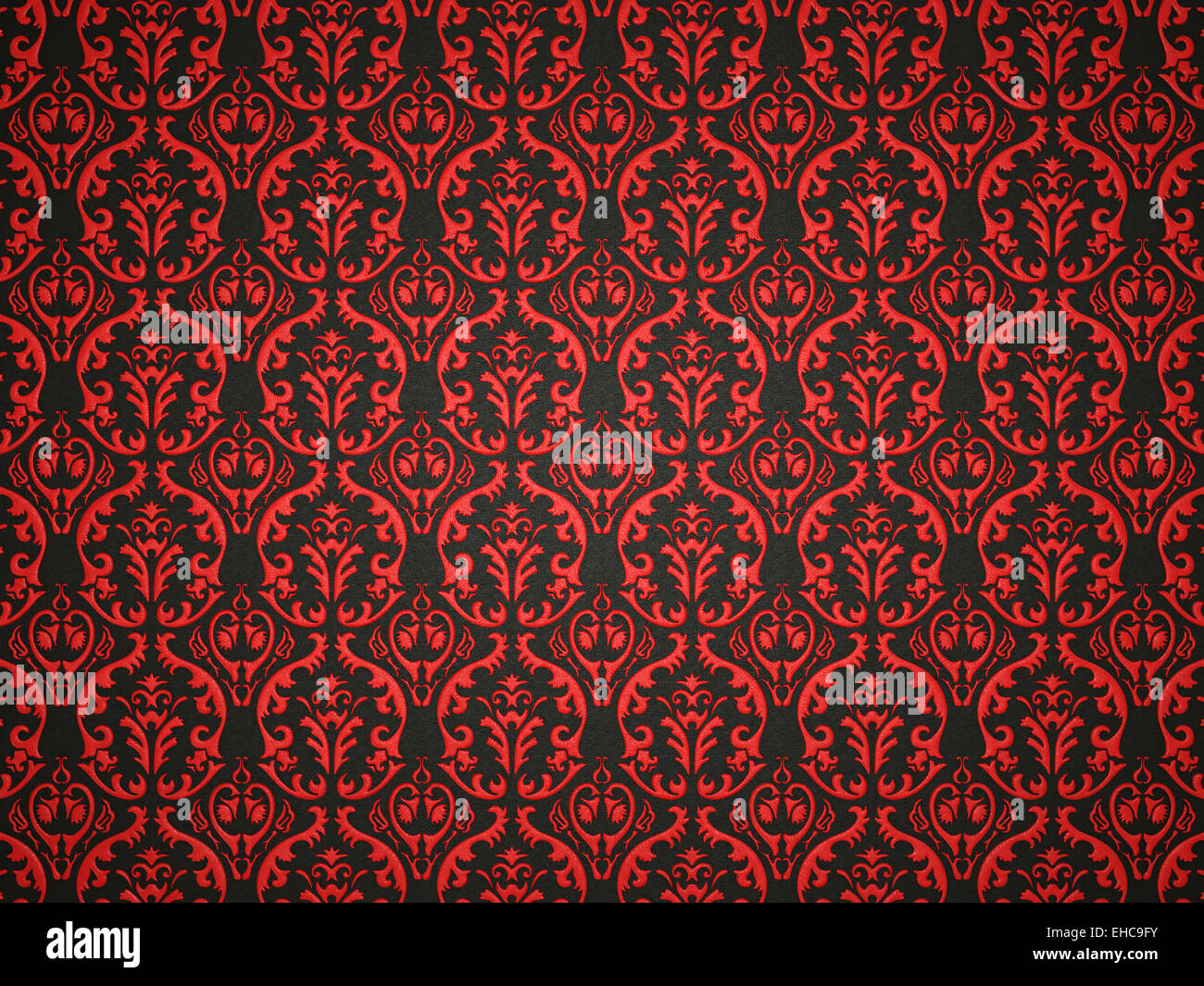 Black And Red Victorian Wallpaper