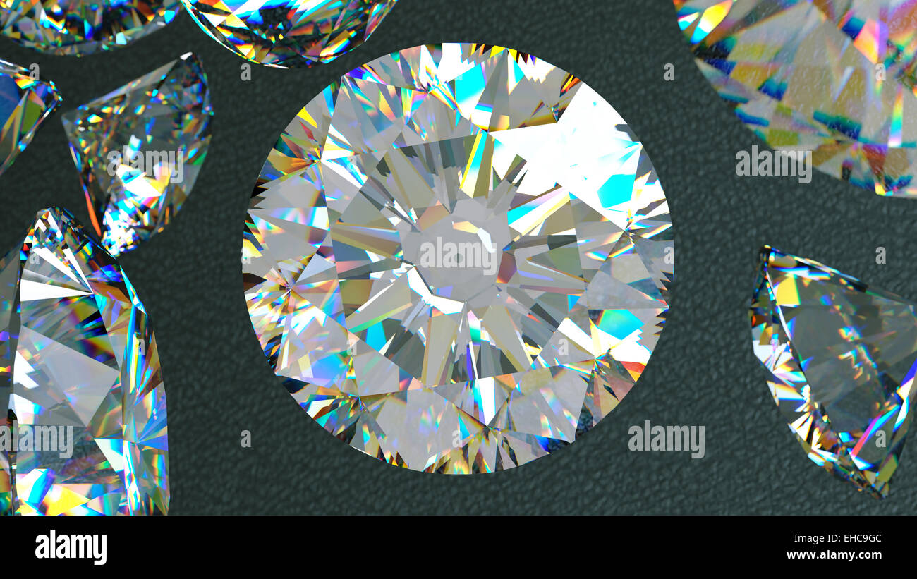 Close up of a diamonds flow over leather background. Large resolution ...