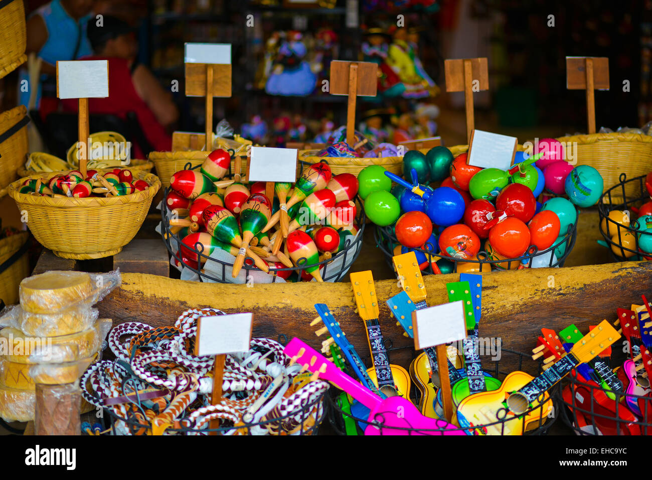 Homemade multicolored items display Stock Photo - Alamy