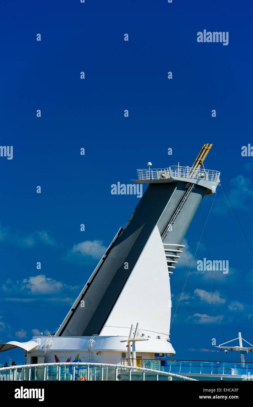 Funnel of cruise ship Stock Photo - Alamy