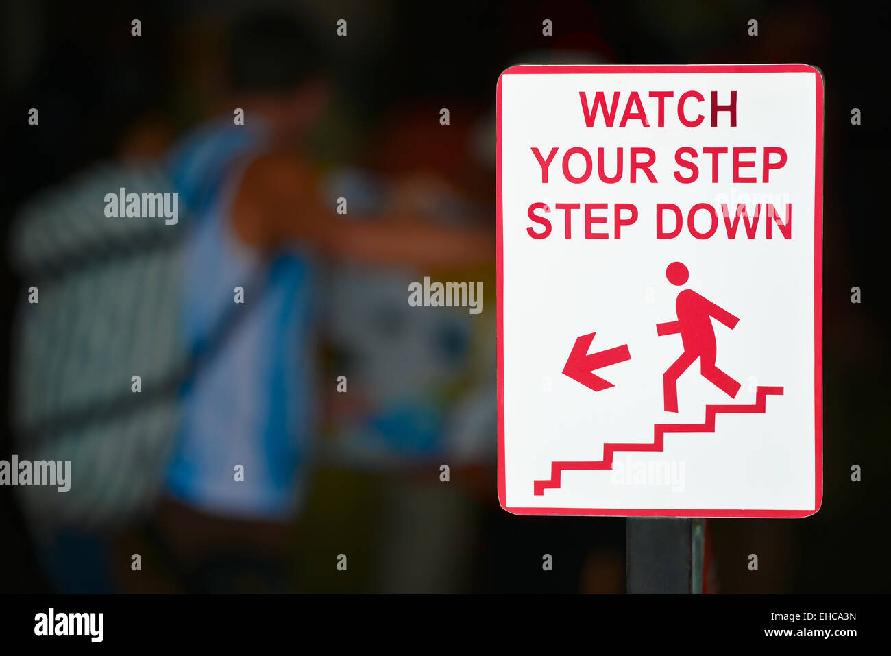 Watch your step sign Stock Photo - Alamy