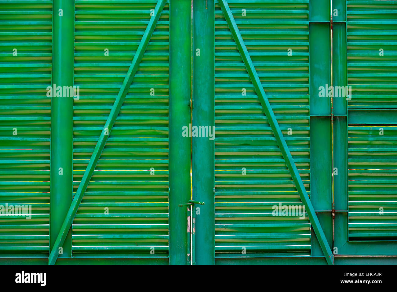 Security Green Gate Stock Photo - Alamy