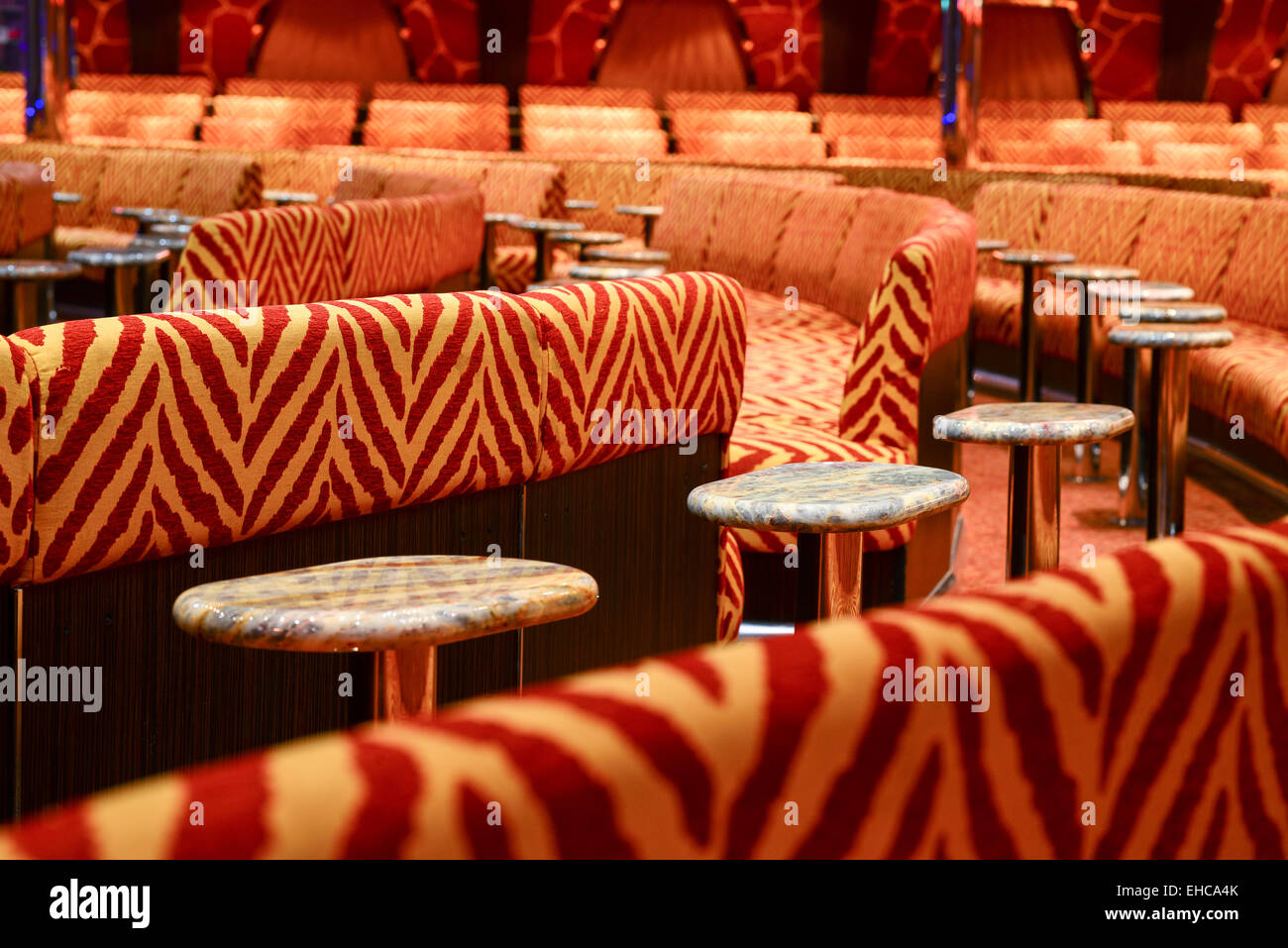 Benches and tables, side view Stock Photo - Alamy