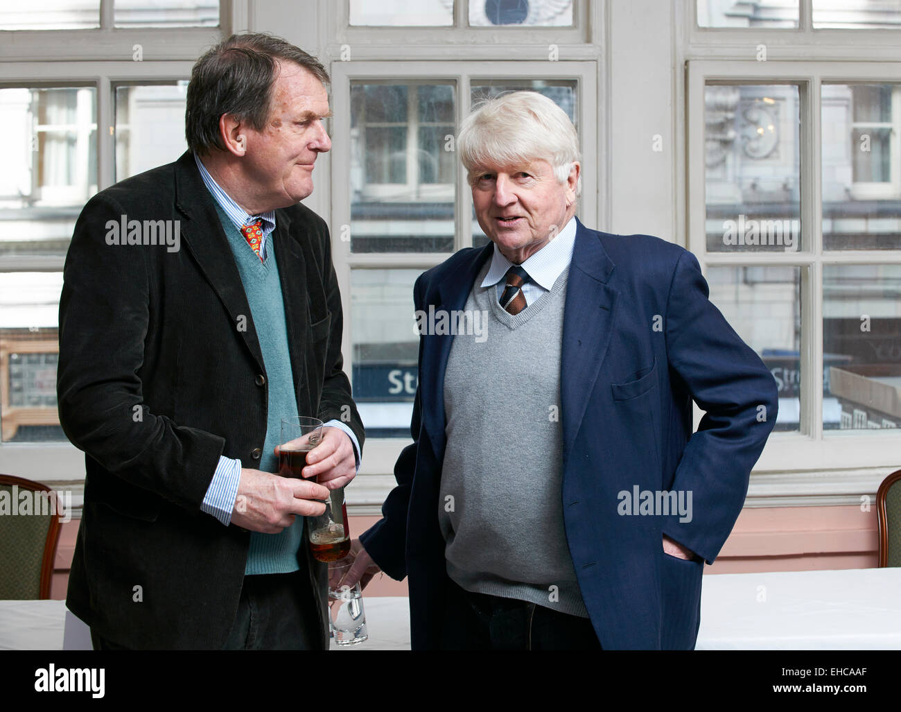 Jeremy Lewis talks with Stanley Johnson at the Oldie Literary Lunch ...