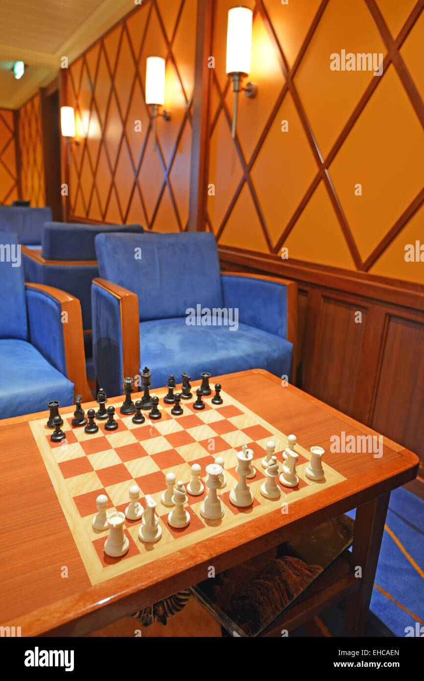Chess on table Stock Photo - Alamy