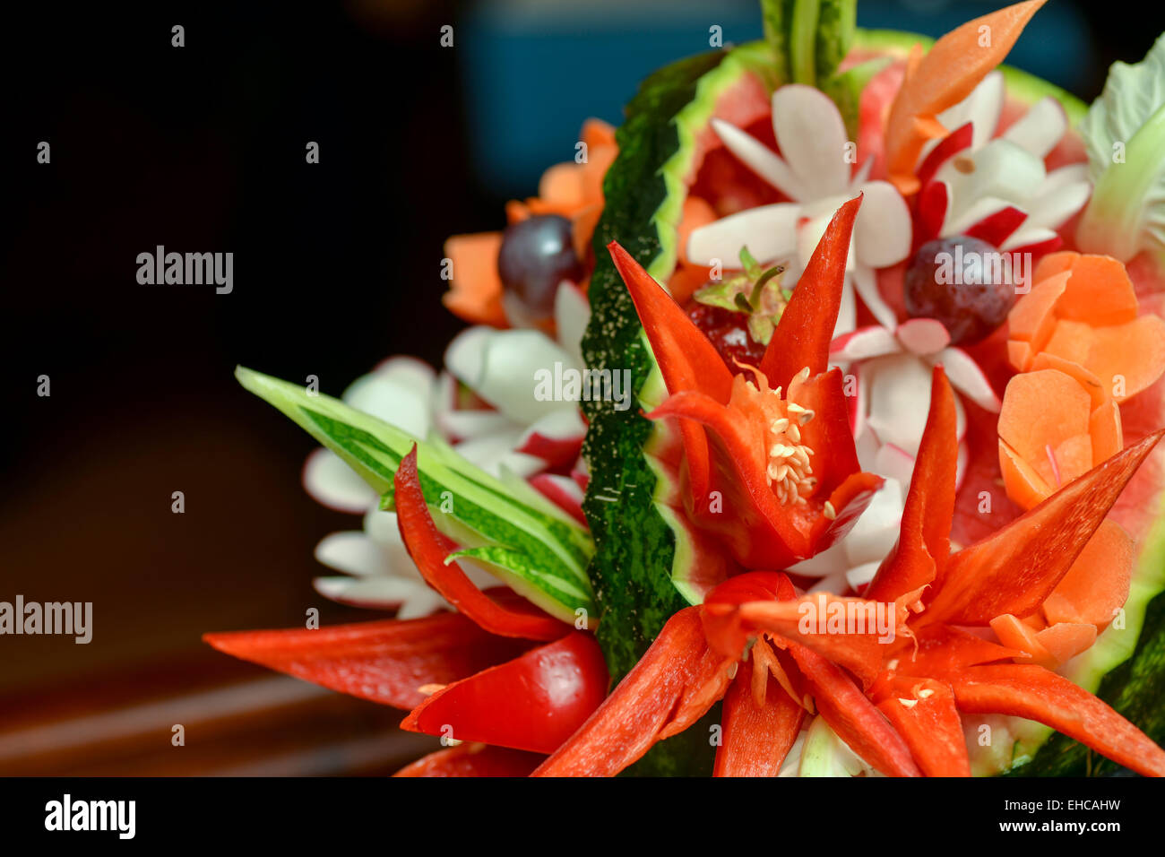 Vegetable carving art carving vegetables hi-res stock photography and ...