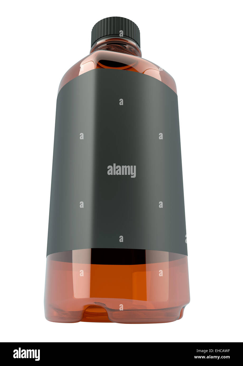 Bottle for chemicals or fluid: Wide angle close up view isolated Stock ...