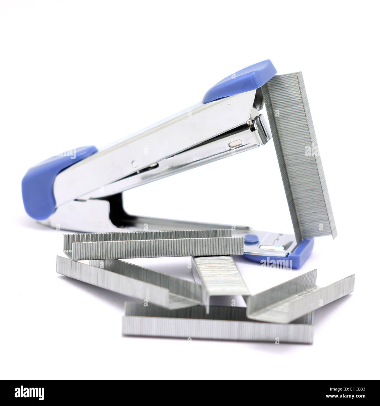 stapler and staples isolated on white background Stock Photo - Alamy
