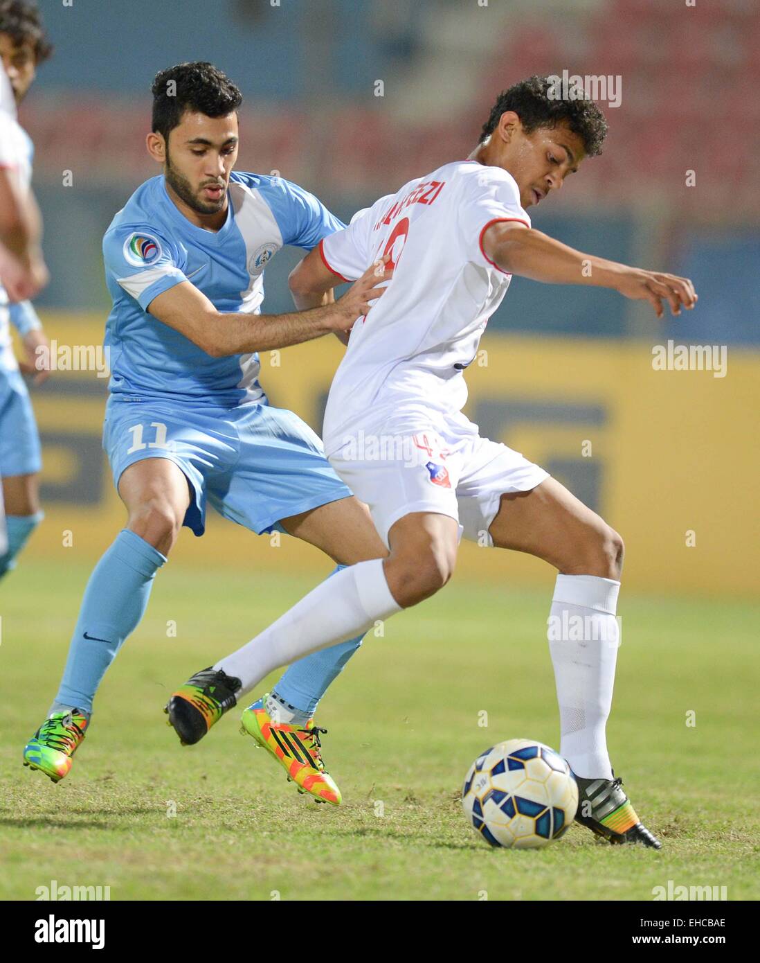 Kuwait City, Kuwait. 11th Mar, 2015. Yousuf al Khebeezi (R) of Kuwait's ...