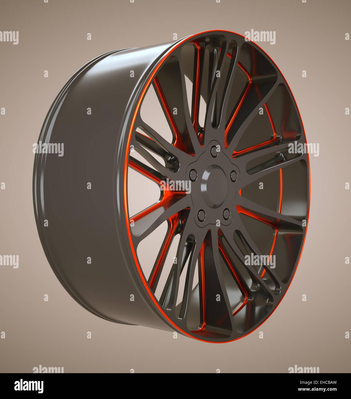 Vehicle Black and red disc or wheel. Custom made and rendered Stock ...