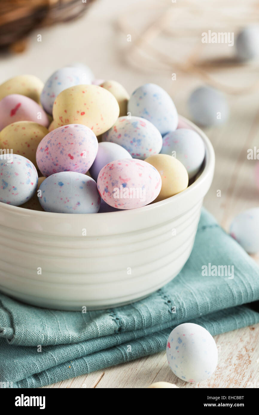 Sweet Sugary Easter Candy in a Bowl Stock Photo - Alamy