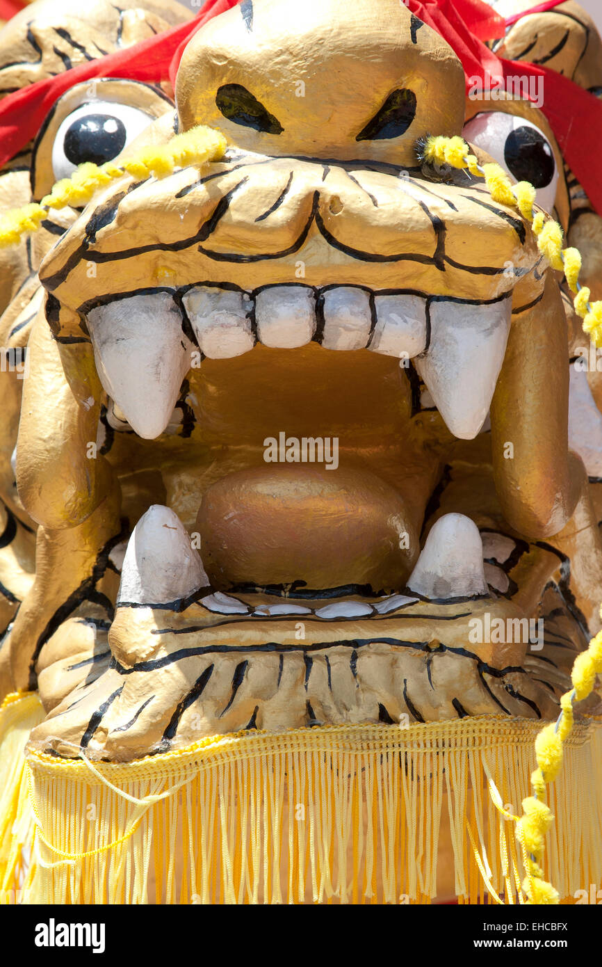 Chinese dragon statue Chew Jetty, George Town Penang Malaysia Stock ...