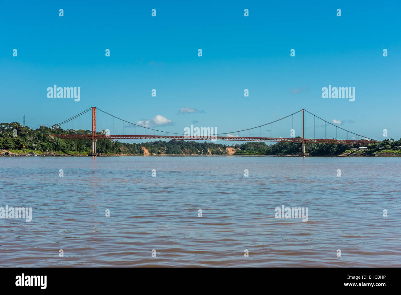 Puerto Maldonado bridge in the peruvian Amazon jungle at Madre de Dios ...