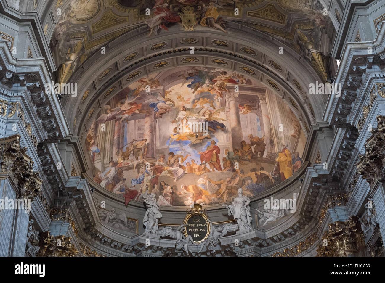 The Church of St. Ignatius of Loyola at Campus Martius in Rome. (Chiesa ...