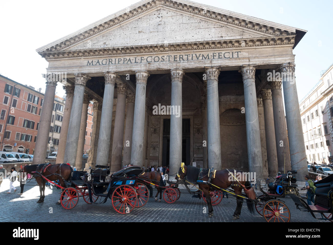 The Pantheon, Rome Italy. Exterior front Stock Photo - Alamy