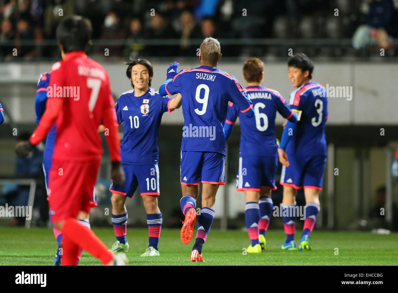 Fukuda Denshi Arena, Chiba, Japan. 11th Mar, 2014. U-22U-22 Japan team group (JPN), MARCH 11 ...