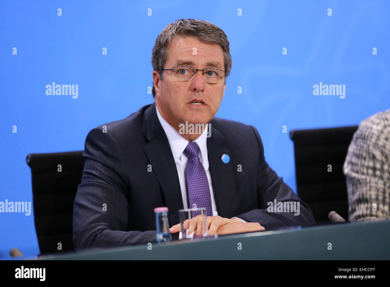 Chancellor Angela Merkel receives the Chairman of the OECD, IMF, WTO ...