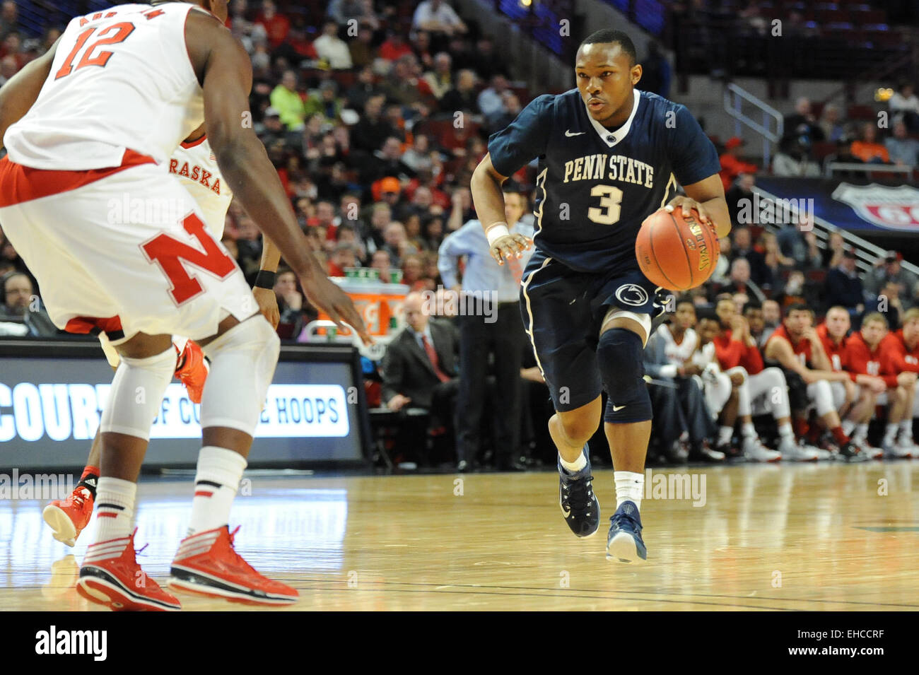 March 11, 2015: Penn State Nittany Lions guard Devin Foster (3 ...