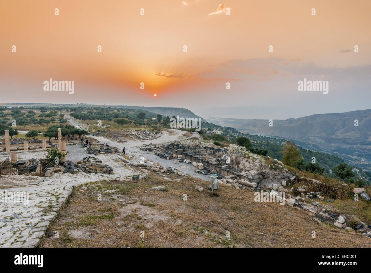 Umm Qais gadara romans ruins in Jordan Stock Photo - Alamy