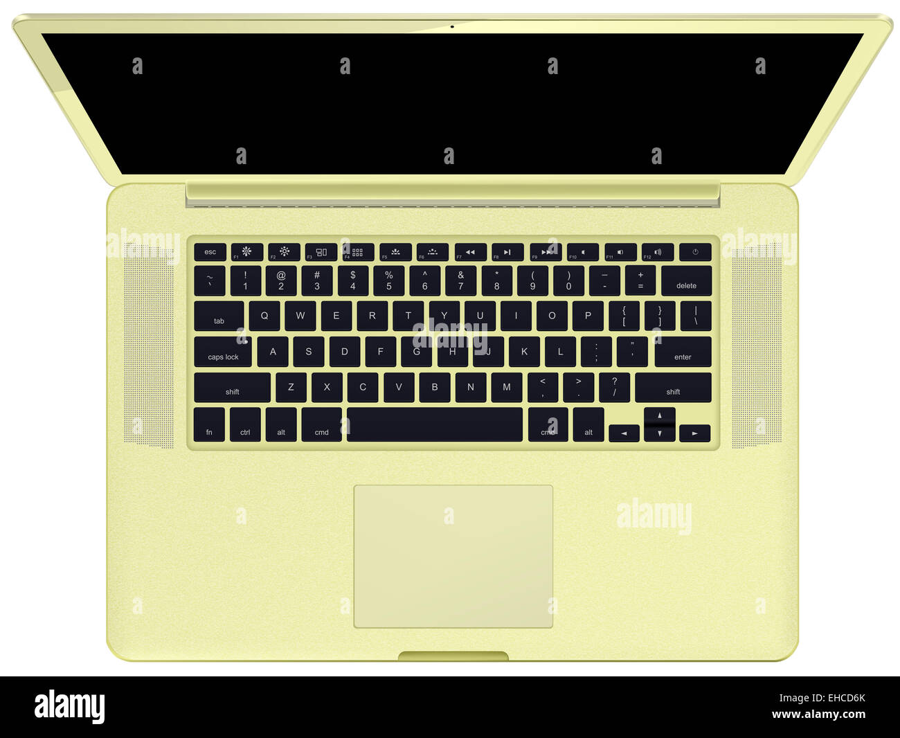 Modern glossy laptop isolated on white background Stock Photo - Alamy