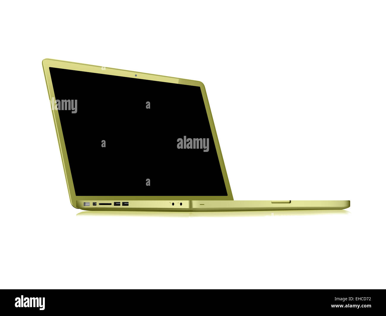 Modern glossy laptop isolated on white vector eps10 Stock Photo - Alamy