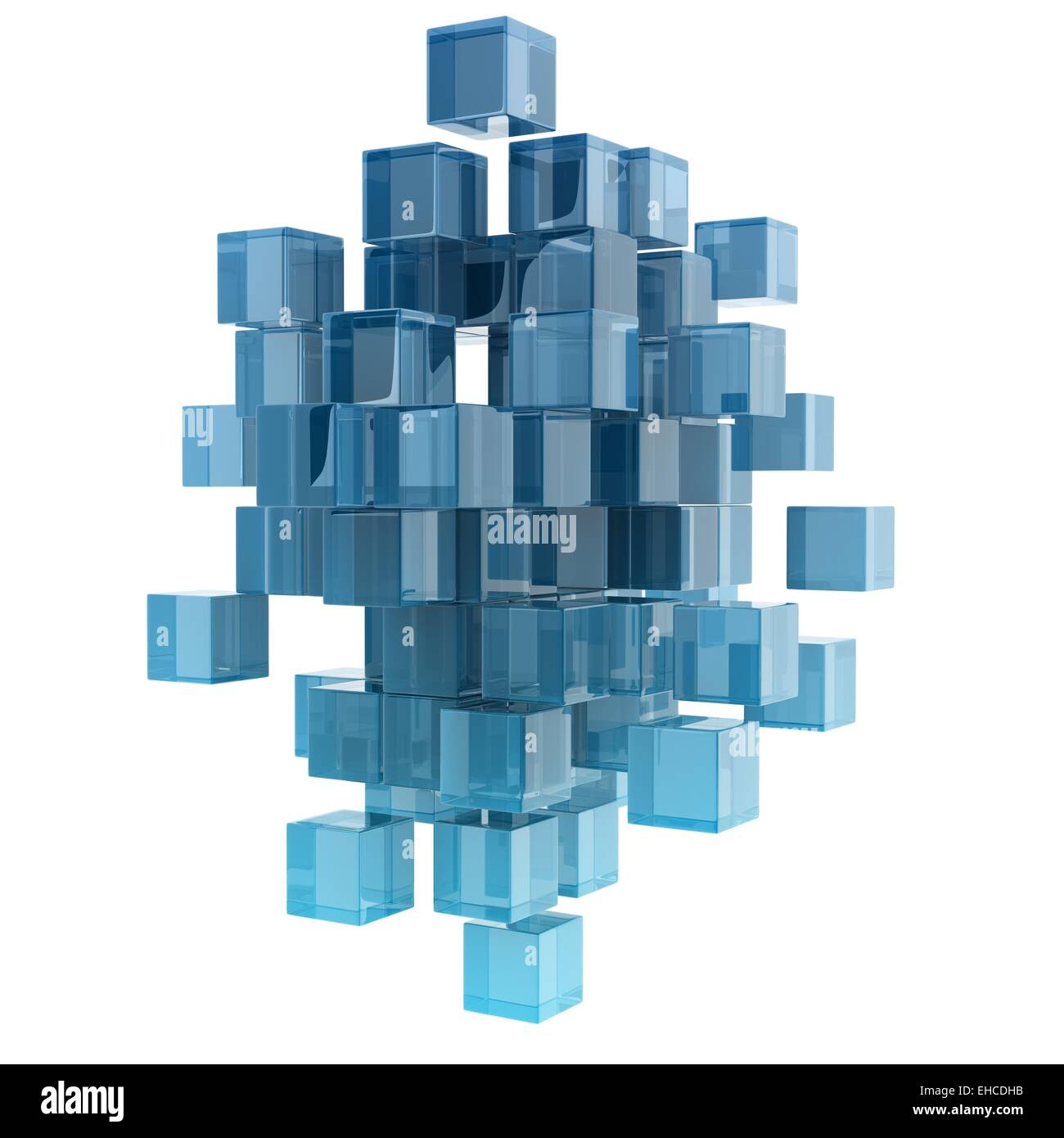 glass cubes on white background. digitally generated image Stock Photo ...