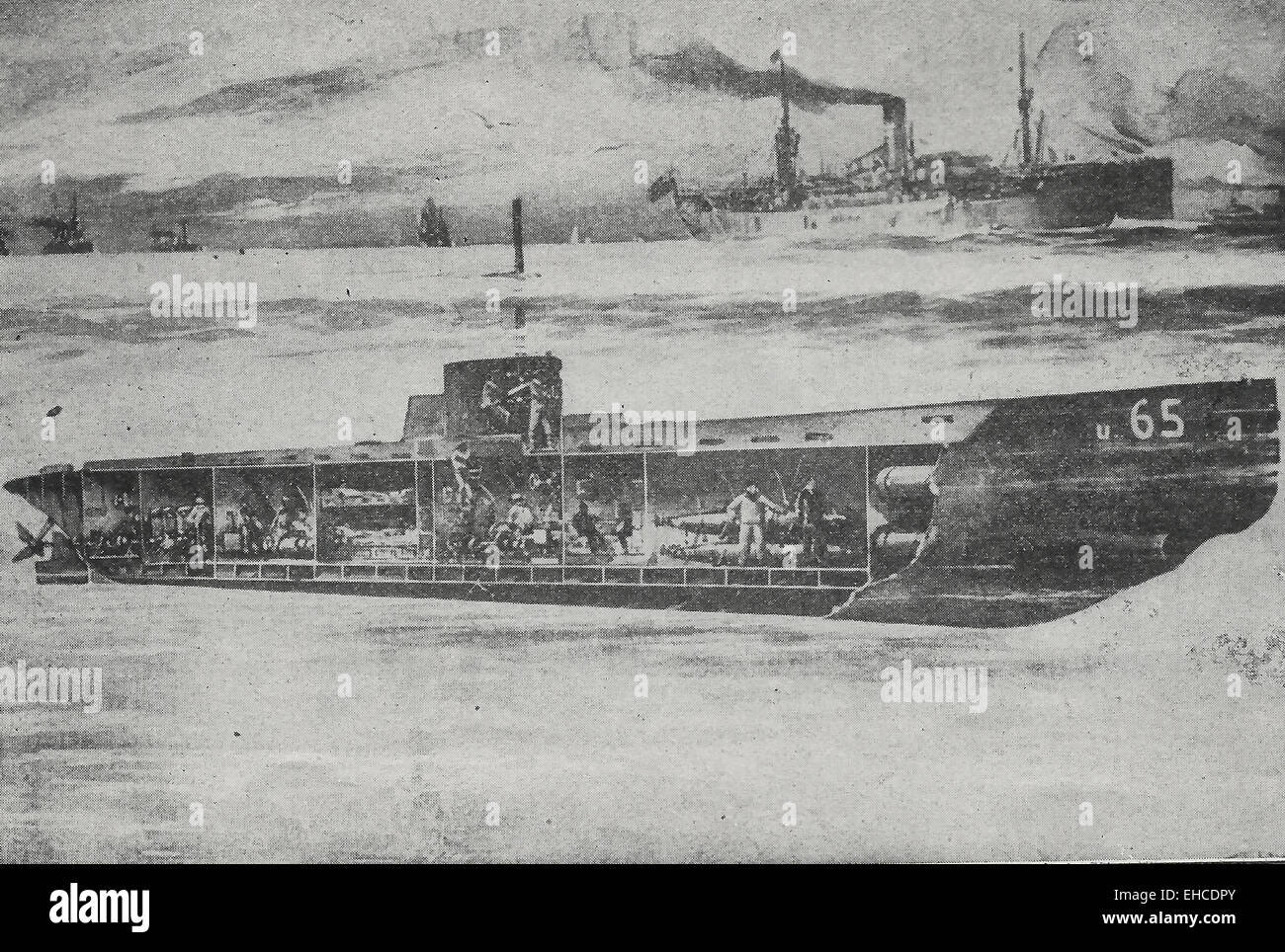 Submarine drawing hi-res stock photography and images - Alamy