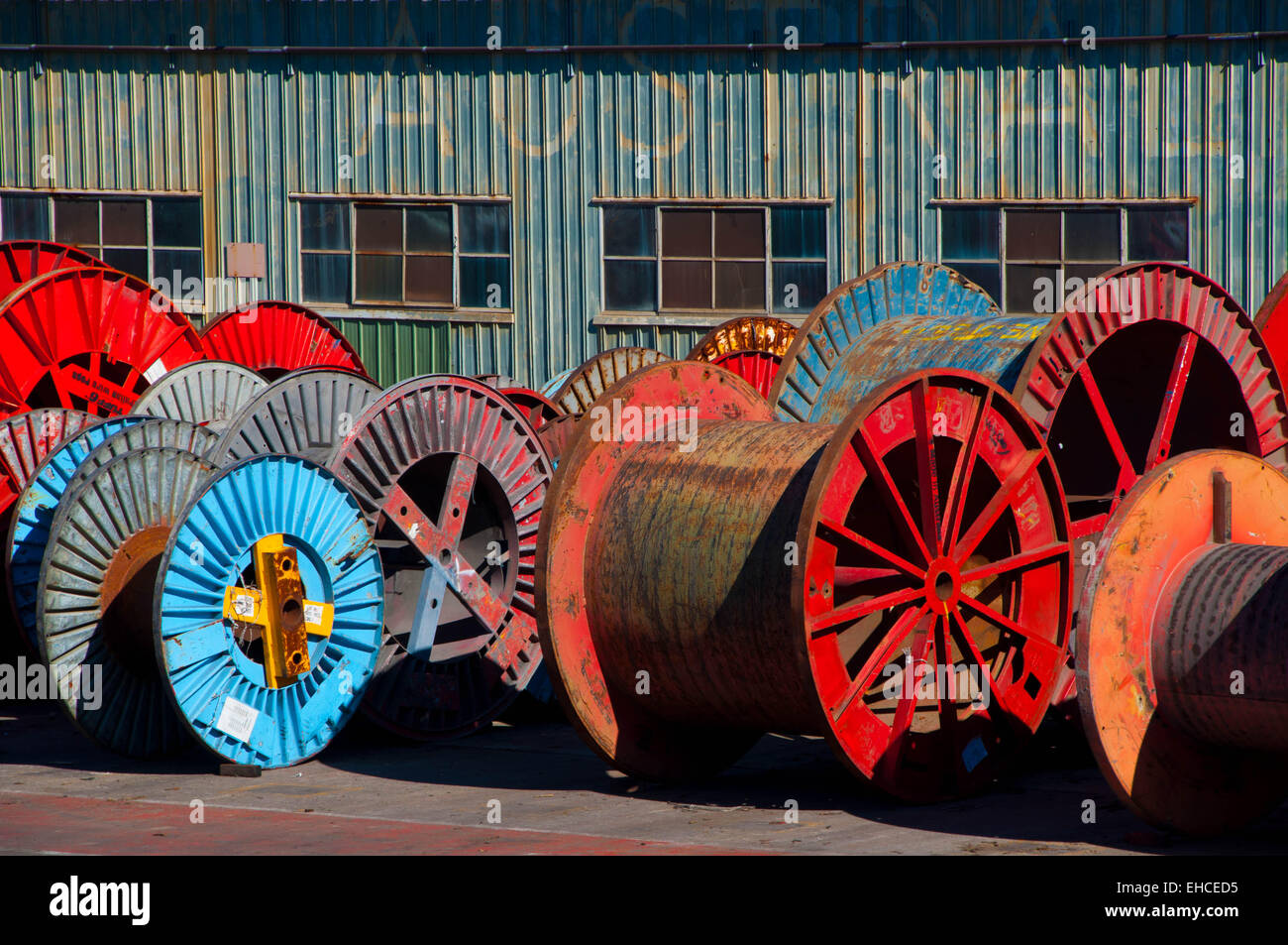 Cable spools hi-res stock photography and images - Alamy
