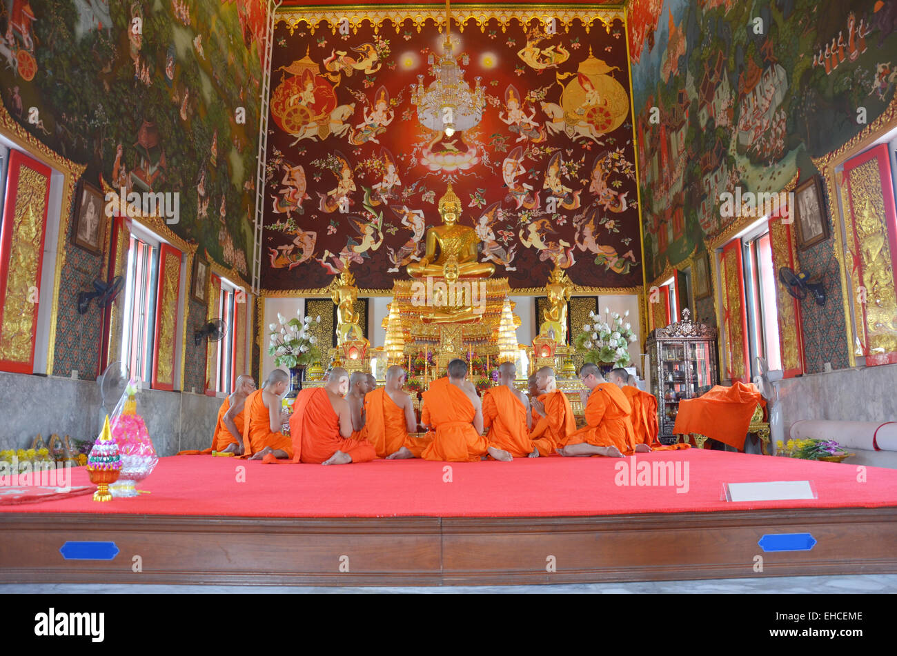 The Ordination Ceremony of a Monk at Wat Bang Pai in Nonthaburi ...
