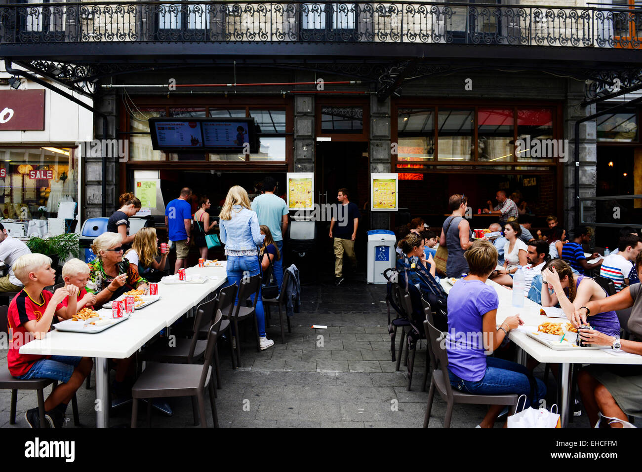 Belgian french fries shop hi-res stock photography and images - Alamy