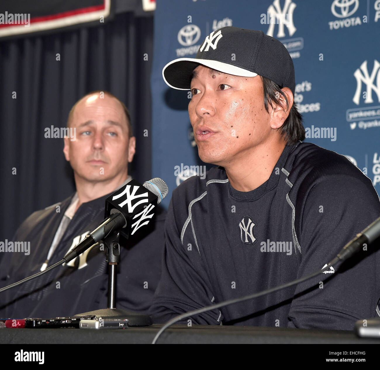 Tampa, Florida, USA. Matsui was introduced as the team's newest special ...