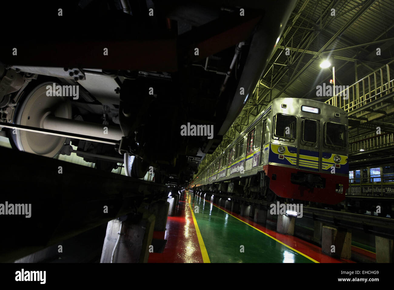 March 12, 2015 - Depok, West Java, Indonesia - Depok depot electric ...