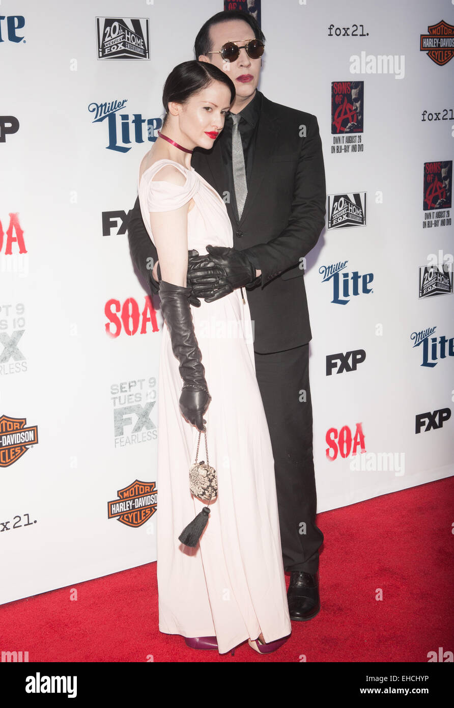 FX's 'Sons Of Anarchy' premiere at TCL Chinese Theatre - Arrivals Featuring: Marilyn Manson ...
