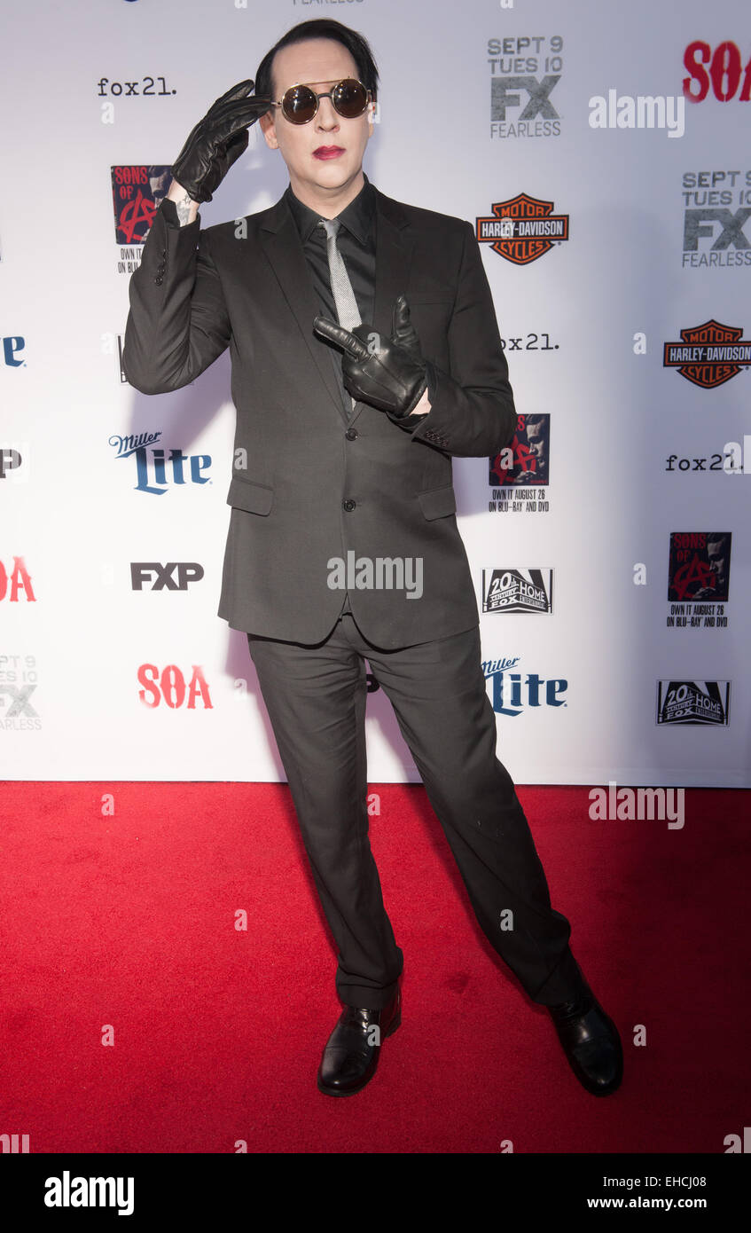 FX's 'Sons Of Anarchy' premiere at TCL Chinese Theatre - Arrivals Featuring: Marilyn Manson ...
