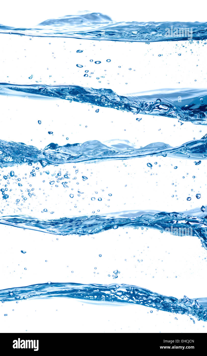 Set of splashing water waves, isolated on the white Stock Photo - Alamy