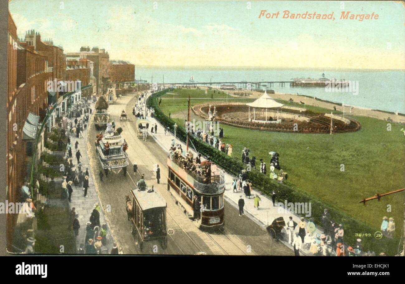 Postcard of Fort Bandstand, Margate Stock Photo - Alamy