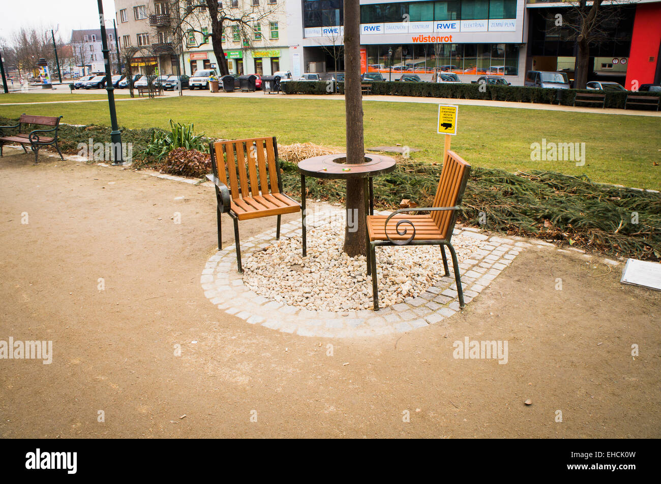 The Vaclav Havel Bench, Vaclav Havel's Place Stock Photo - Alamy