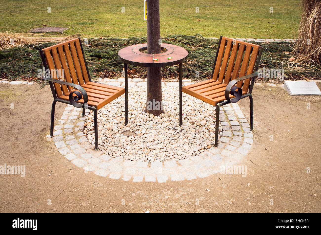 The Vaclav Havel Bench, Vaclav Havel's Place Stock Photo - Alamy