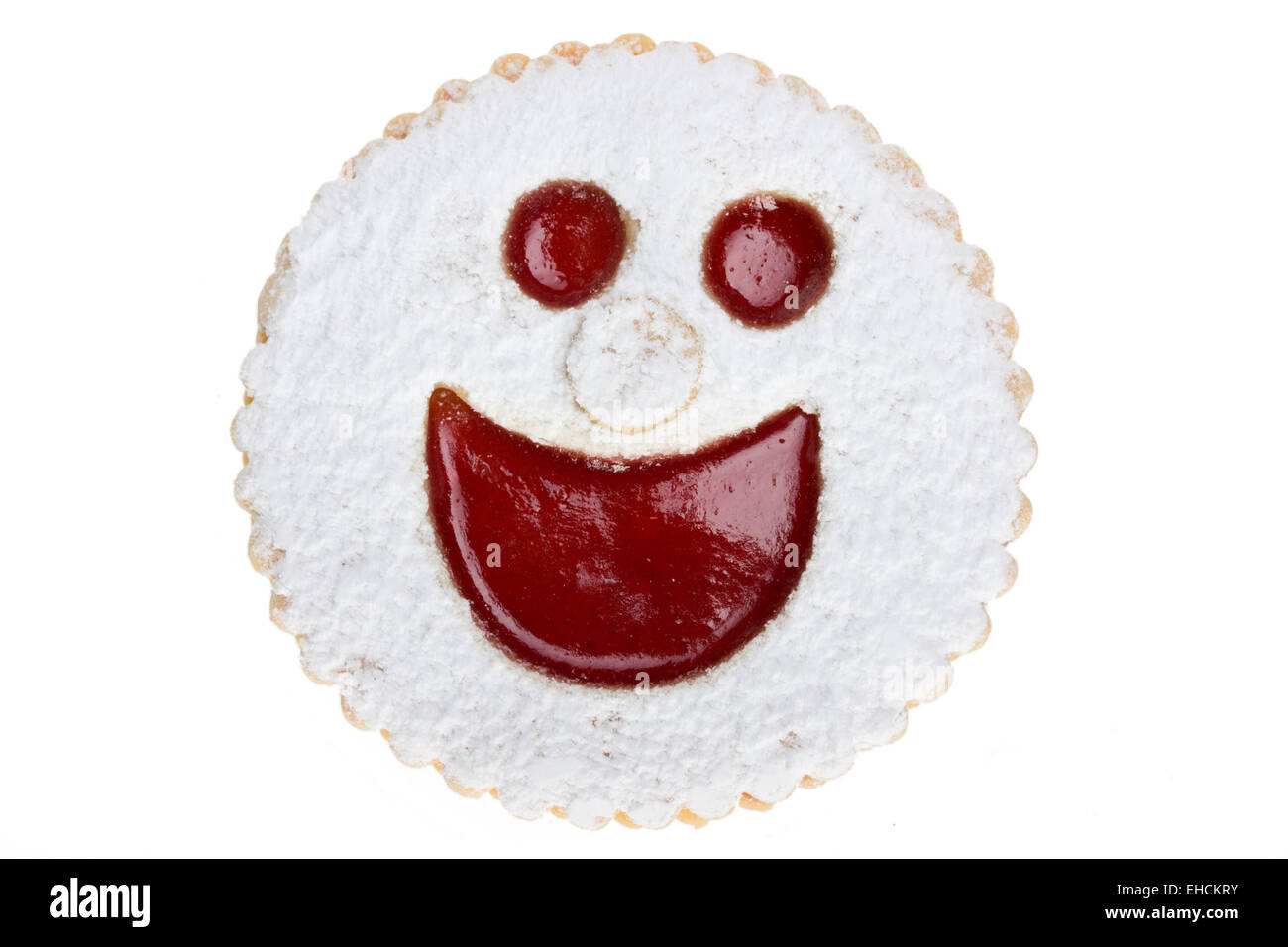 smiling cookie isolated on white backgriund Stock Photo - Alamy