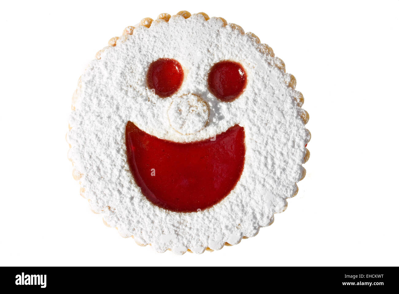 smiling cookie isolated on white backgriund Stock Photo - Alamy