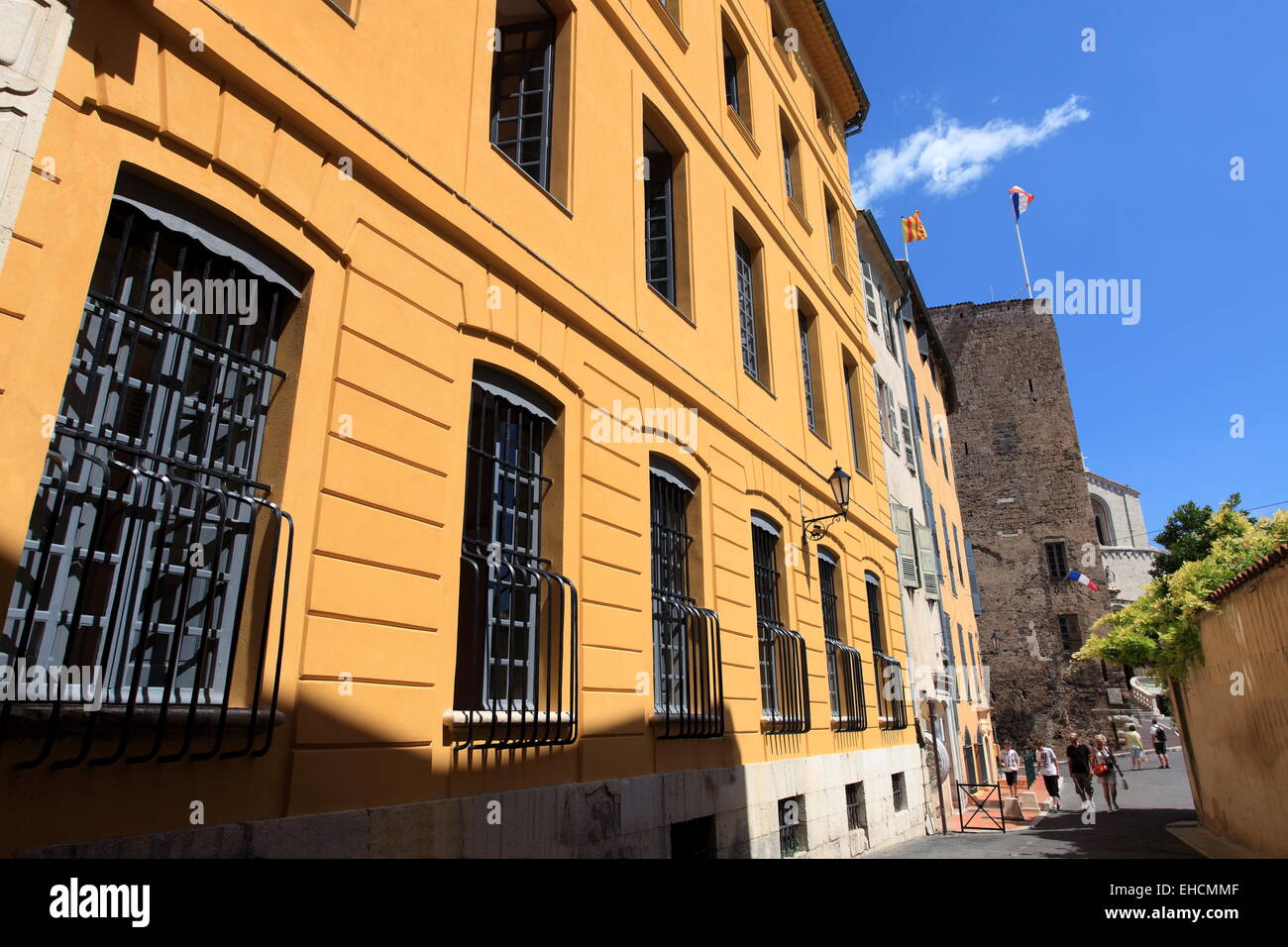 The historic district of Grasse city on the French Riviera, France ...