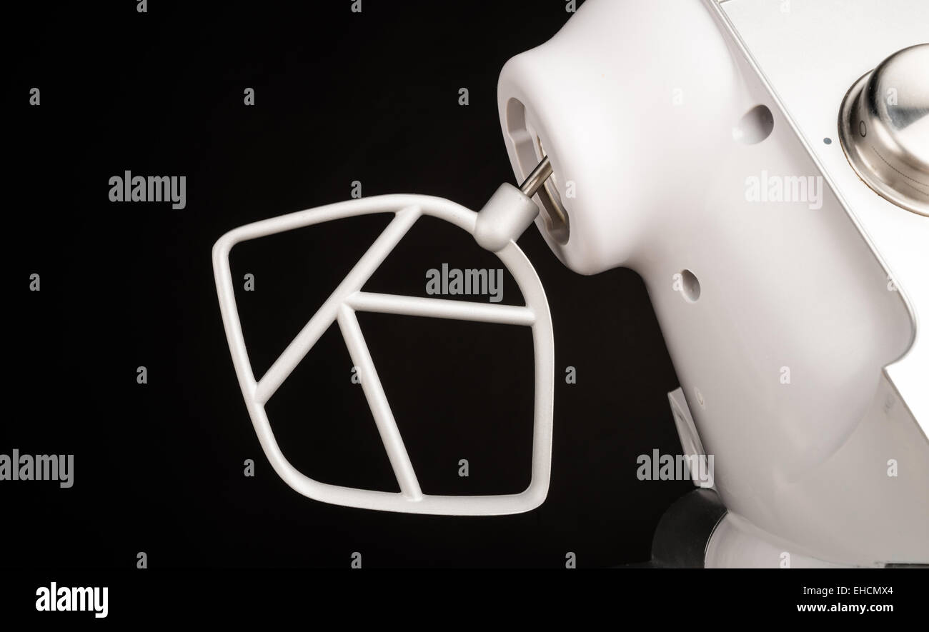 Electric food processor with a beater tool on Stock Photo - Alamy