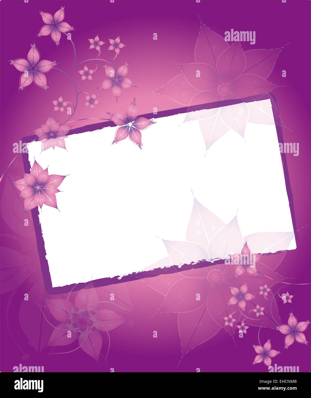 Pink Floral frame Stock Photo - Alamy