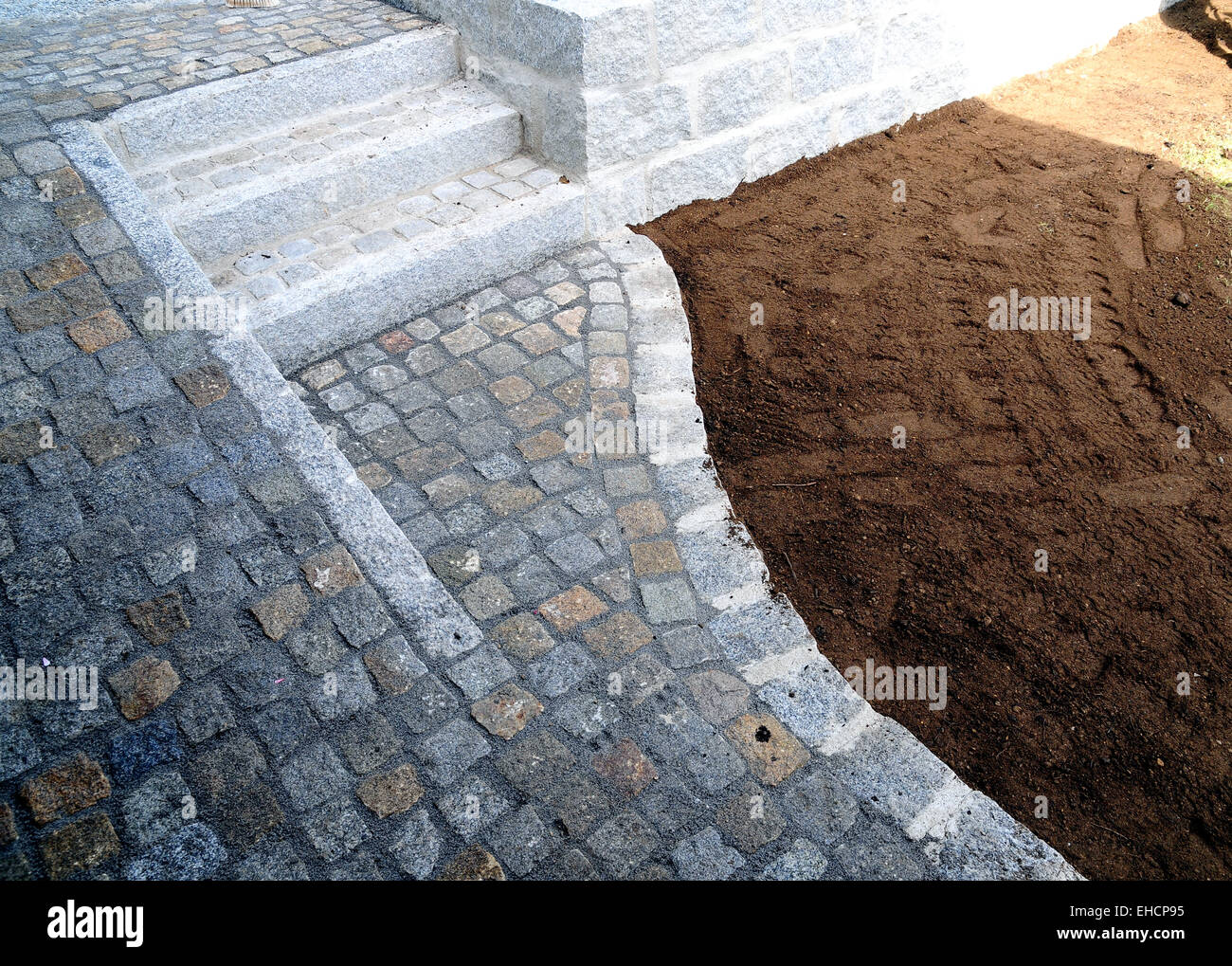 Road paving stone wall Stock Photo - Alamy