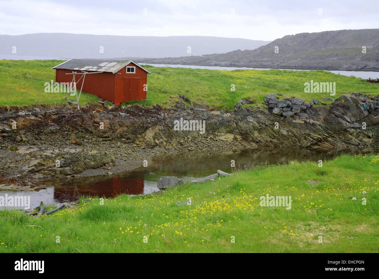 Boathouse at the Finnmark coast, Norway Stock Photo - Alamy